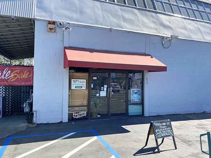 That unassuming storefront hides more treasures than a pirate's chest, just waiting to be discovered inside.