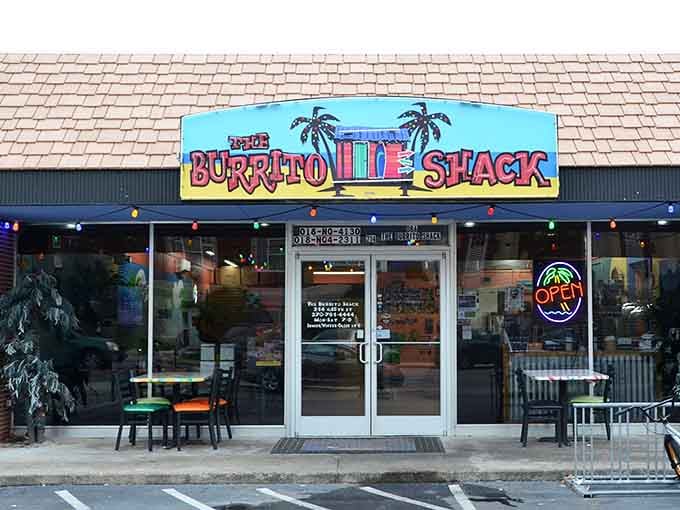 The cheerful storefront with its rainbow lettering and palm trees practically radiates happiness, like a permanent vacation for your appetite.
