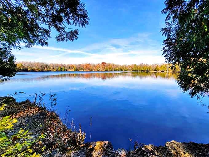 That mirror-perfect reflection isn't Photoshop, it's just Wisconsin showing off its natural beauty like usual.