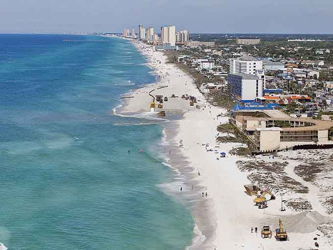 That emerald water isn't a filter trick, it's just Tuesday in Panama City Beach.