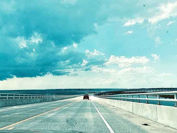 That moment when the road ahead looks like it's leading straight into a watercolor painting.