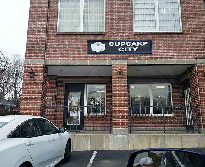 Clean lines and honest signage tell you everything you need to know: this place means business about their baked goods.