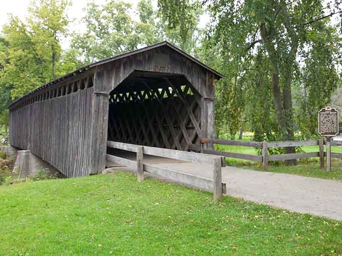 Wisconsin's oldest covered bridge stands proud since 1876, proving good craftsmanship never goes out of style.