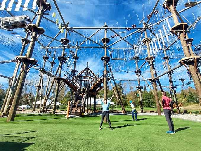 That towering maze of ropes and obstacles isn't a rejected set from American Ninja Warrior, it's your weekend plans.