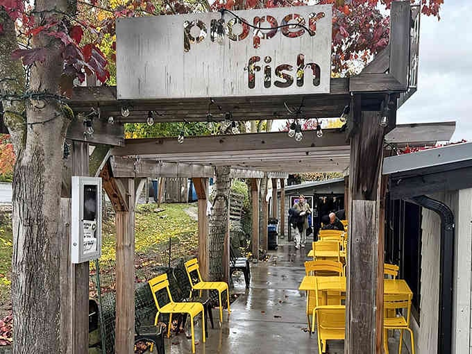 That unassuming exterior hides some of the best fish and chips in the Pacific Northwest, trust me.