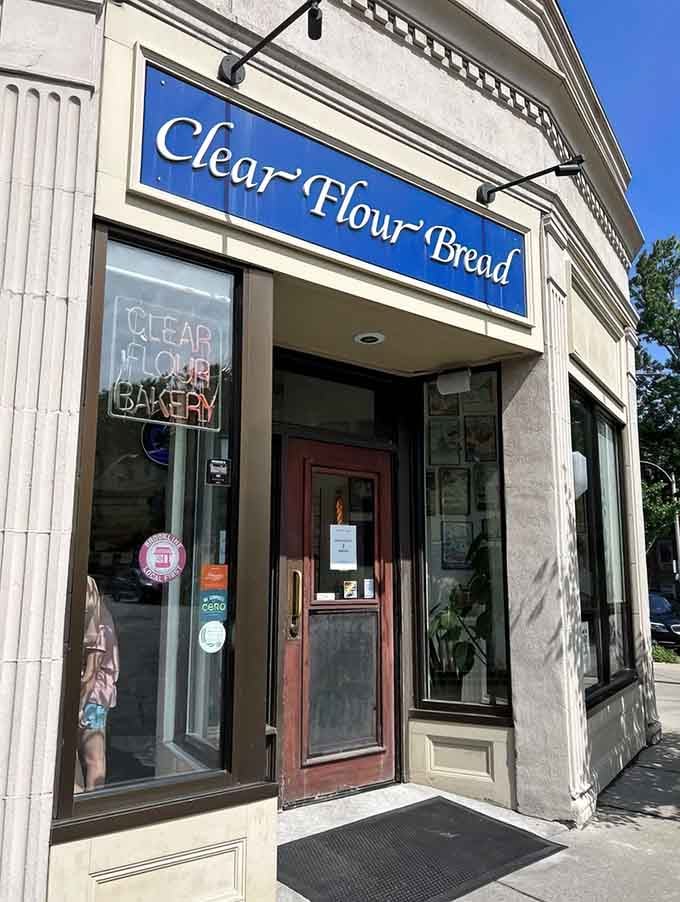 That blue sign isn't just decoration, it's a beacon calling bread lovers from miles around daily.