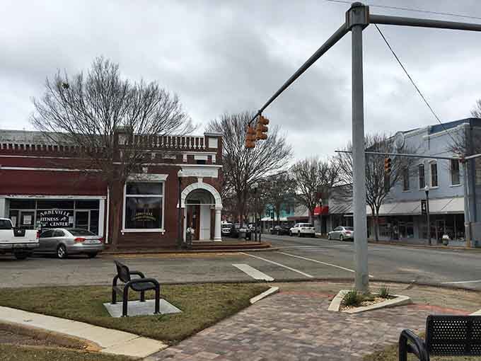 Downtown Abbeville looks like it stepped out of a time capsule and decided to stay for sweet tea.