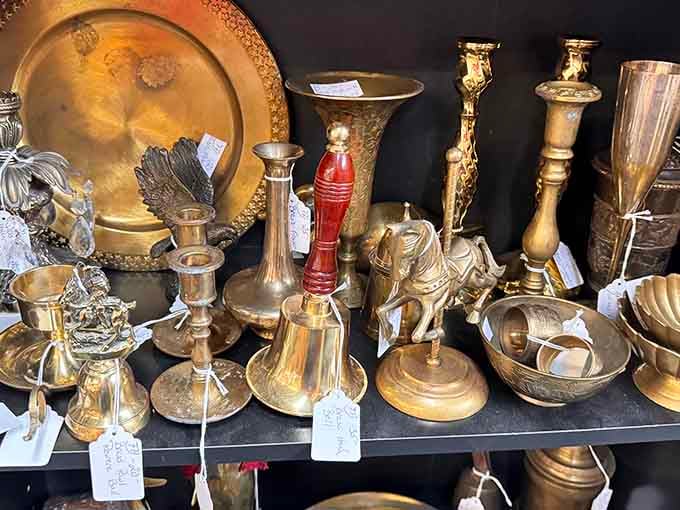 Brass and metalware gleaming like they're auditioning for a role in your newly sophisticated home bar setup.