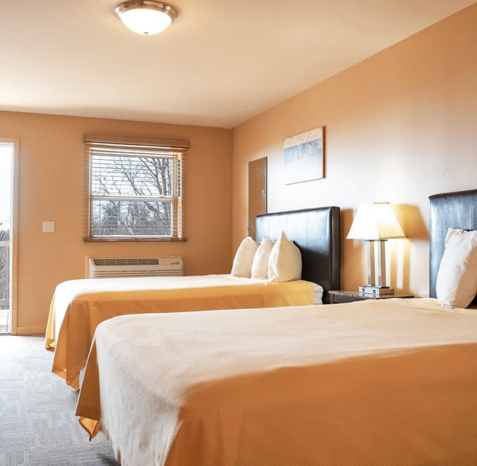 Crisp linens and double beds promise restful nights after days spent riding gondolas and exploring river towns.