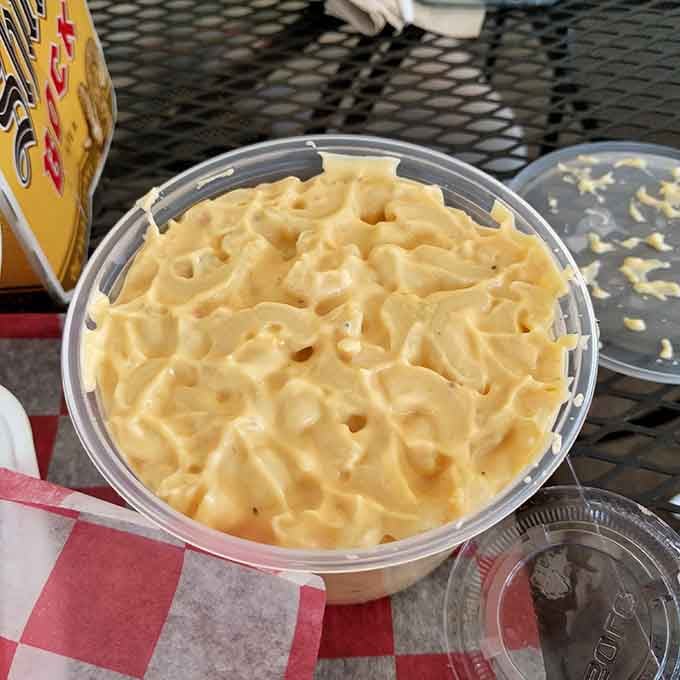 Mac and cheese so creamy it makes boxed versions weep with shame and inadequacy everywhere.