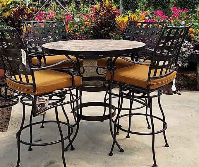 Outdoor dining in Midland gets a serious upgrade when your table's surrounded by flowers instead of tumbleweeds and dust.