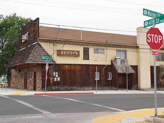 Downtown Alturas on a quiet day, where "rush hour" means three cars at the stoplight.