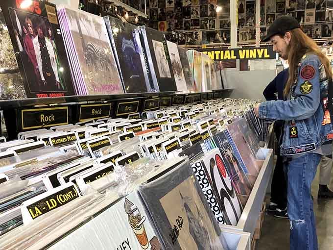 Flipping through vinyl is meditation for music lovers, each album cover a potential gateway to sonic bliss.