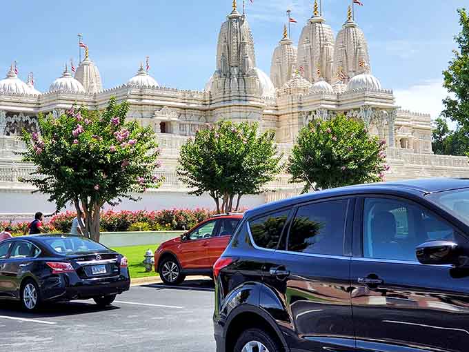 When the parking lot view is this spectacular, you know you're somewhere truly special hiding in plain suburban sight.