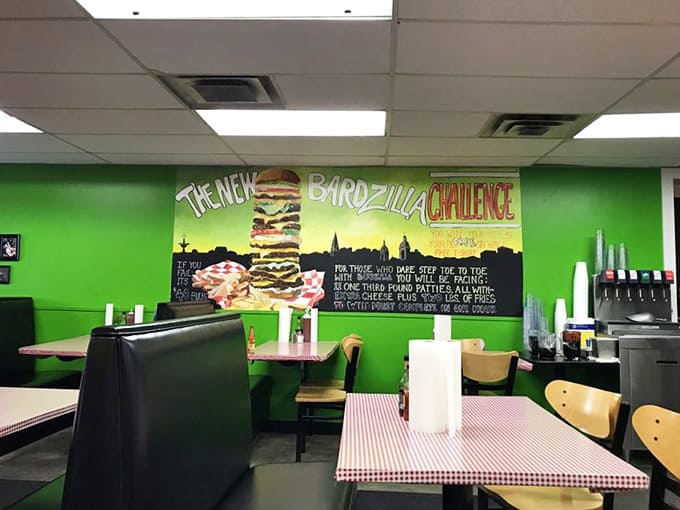 The Bardzilla Challenge wall mural serves as both inspiration and warning to those who dare enter here.