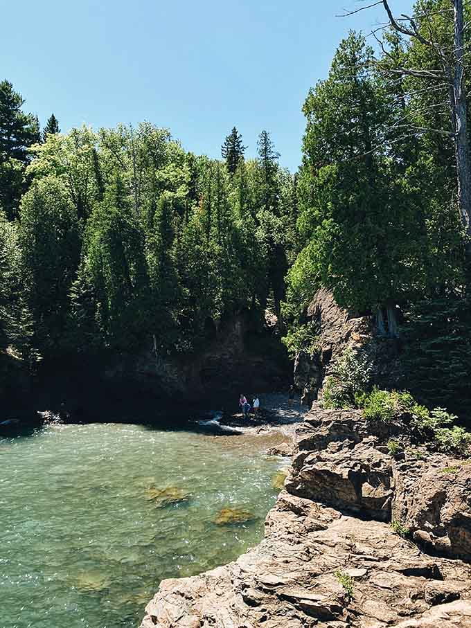 The secluded coves tucked between the cliffs offer peaceful moments that feel like nature's own secret hideaway.