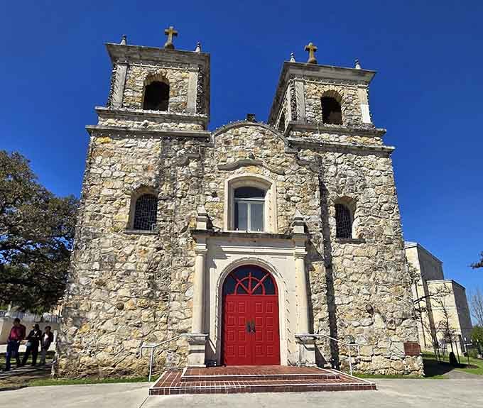 Stone churches like this one have been anchoring communities since before "community" became a marketing buzzword.