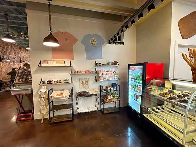 The retail corner offers local goods and treats, turning your bakery visit into a proper shopping adventure too.