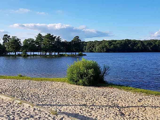 Sunset Lake offers waterfront views without the waterfront prices that usually come attached to anything remotely scenic.