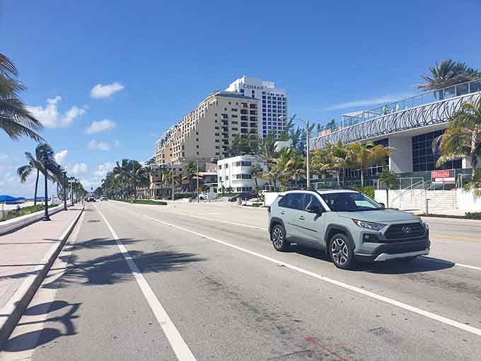 Fort Lauderdale Beach Boulevard looking like it hired a professional photographer, but this is just a regular Tuesday.