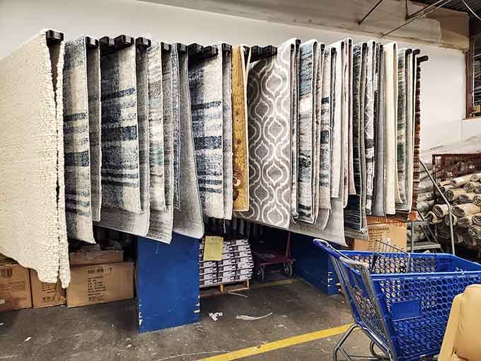 Area rugs rolled and ready to add warmth and style to any room without the designer markup nonsense.