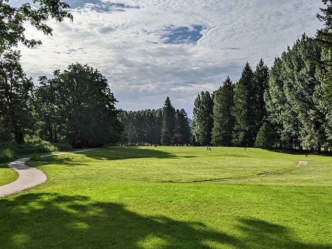 Golf greens so pristine they make your backyard lawn look like it's given up on life entirely.