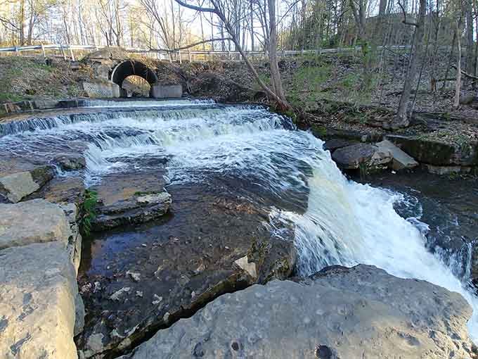 Autumn transforms the creek into a postcard, complete with golden leaves and water that sparkles like liquid diamonds.
