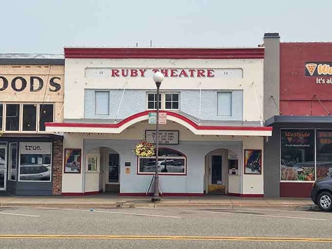 Ruby Theatre's classic marquee stands as a testament to when going to the movies was an actual event.