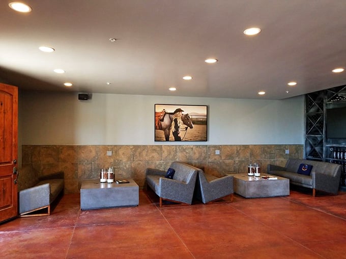 Comfortable seating and equestrian art create the perfect spot to settle in for the afternoon you deserve.