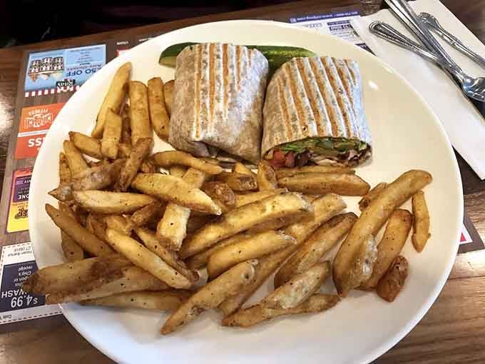 A Caesar wrap so generously stuffed it makes lunch feel like the main event it deserves to be.