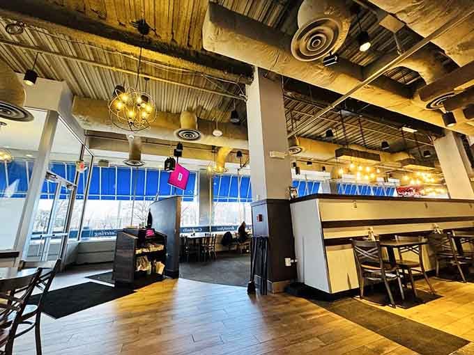 Industrial chic meets warm hospitality in this thoughtfully designed space where breakfast becomes an experience worth remembering.