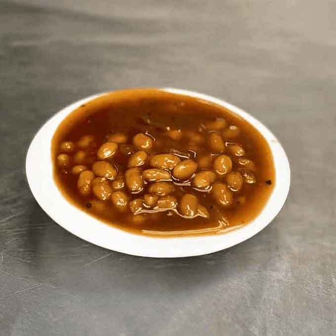 Baked beans in that perfect sweet-savory balance&mdash;the supporting actor that steals every scene it's in.