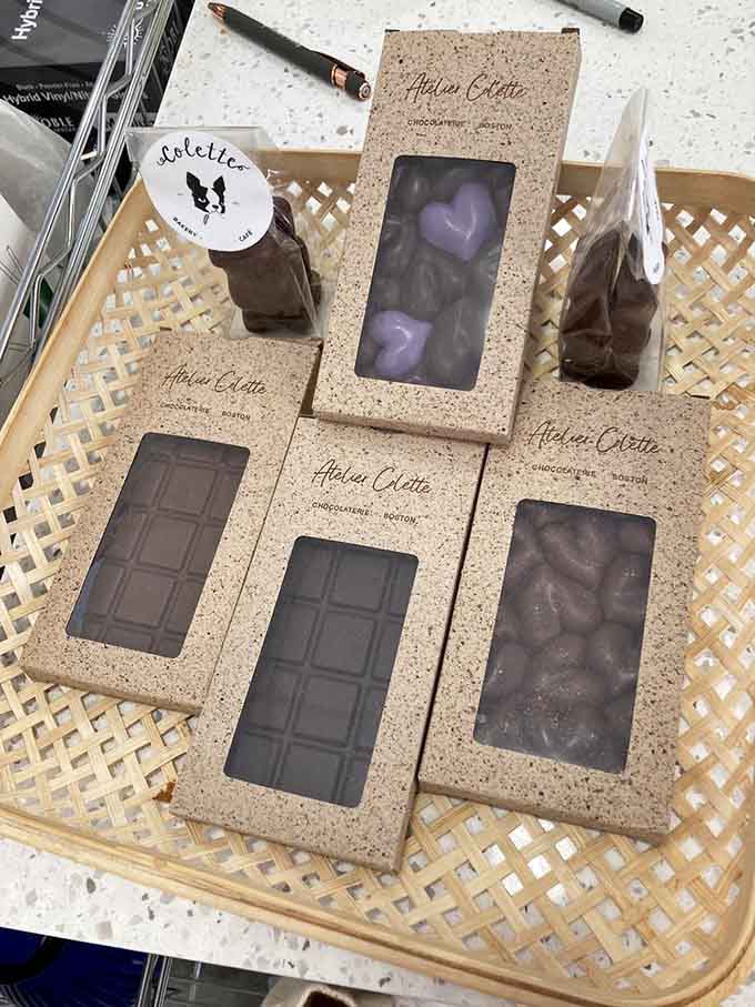 Atelier Colette chocolates packaged so beautifully you'll feel guilty eating them for approximately three delicious seconds.