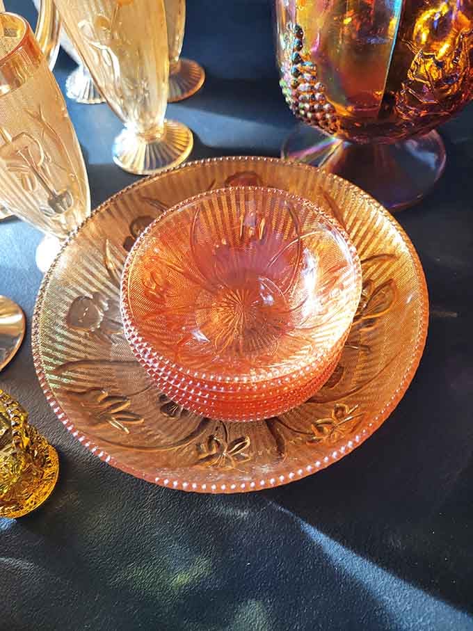 Depression glass that catches light like edible sunshine&mdash;your grandmother definitely owned these exact pieces.