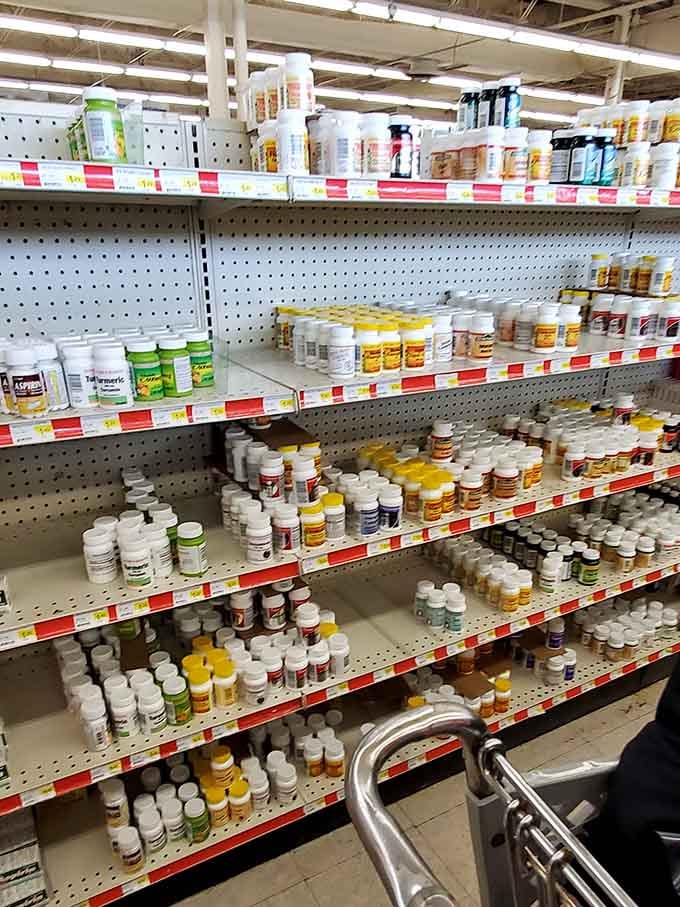 Vitamins and supplements organized neatly because your health matters, but so does your wallet's wellbeing.