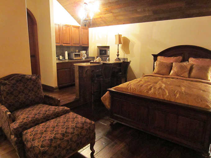 Yes, that's a bedroom at a day spa, because sometimes relaxation requires going the extra mile.