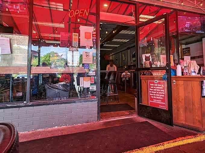 The entrance welcomes you like an old friend, no fancy reservations or dress codes required for entry.