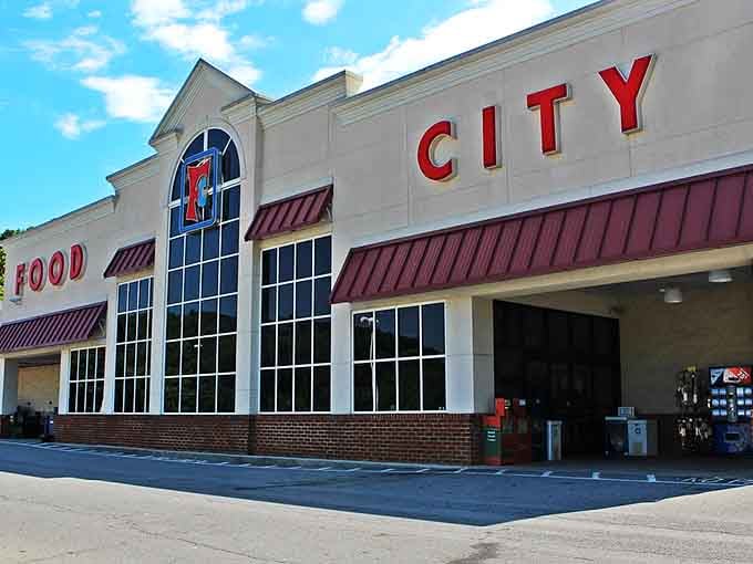 Food City: because even trail towns need groceries, and these mountains make everything look better.