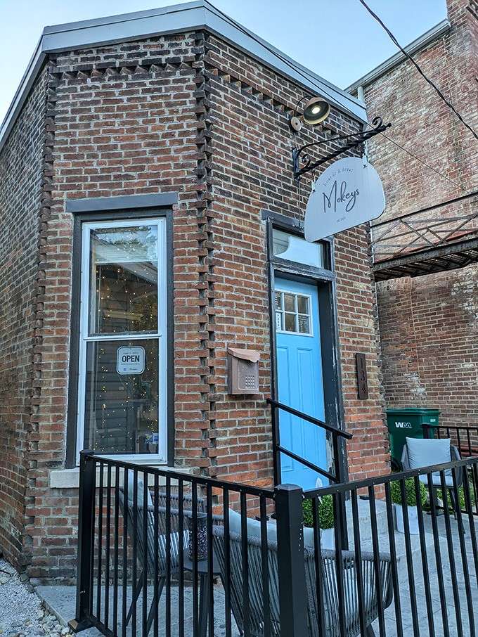 Tiny storefronts with bright blue doors prove that good things really do come in small, charming, utterly photogenic packages.