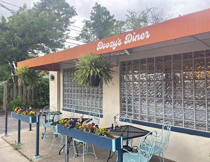 Outdoor seating where you can enjoy your meal while contemplating whether you ordered enough food. Spoiler: you did.