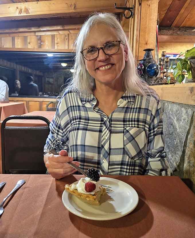 That smile says everything about the joy of discovering a place where dessert is as memorable as the journey.