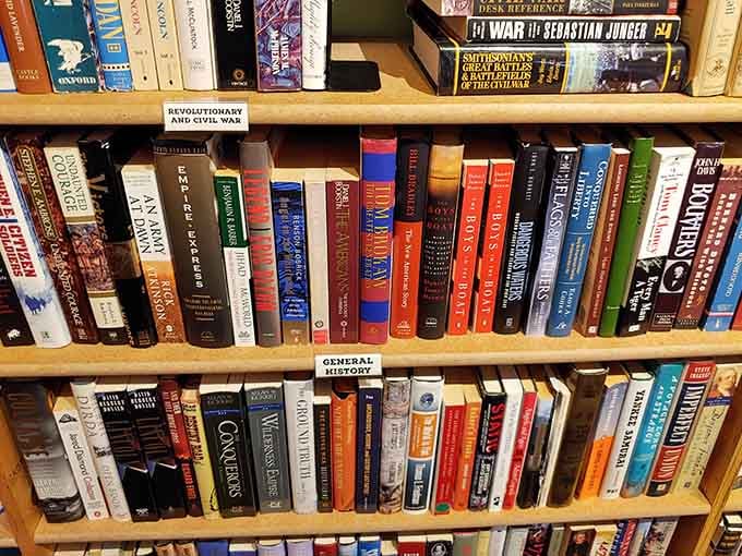 Revolutionary history sits beside general knowledge, proving that learning never goes out of style here.