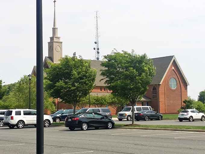 Church steeples reaching skyward, because some towns still believe in looking up instead of just scrolling down.
