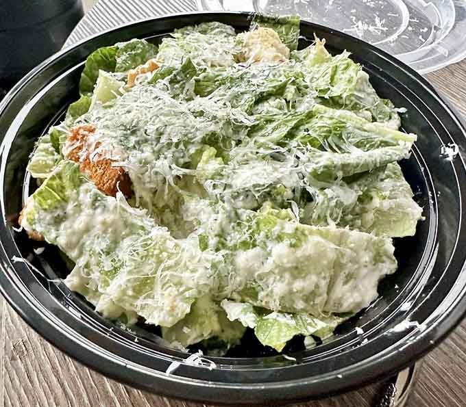 A Caesar salad so generously dressed and cheese-dusted, it could convert even the most devoted carnivore temporarily.