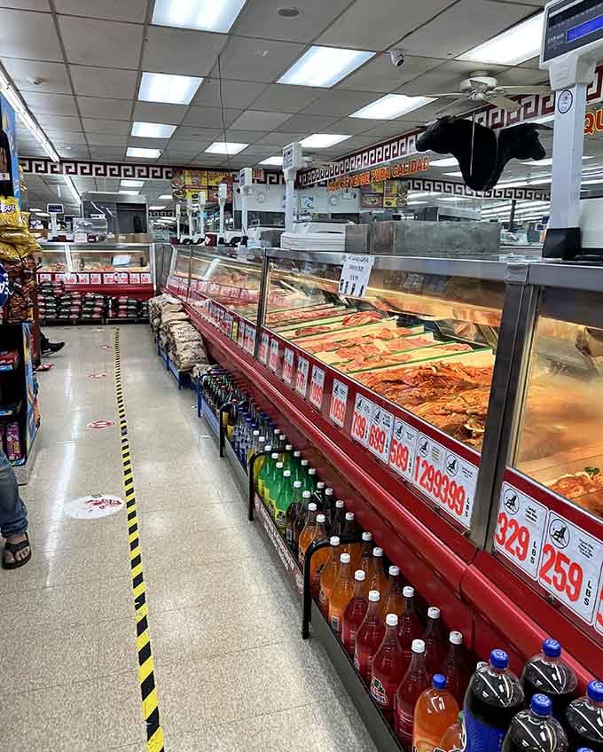 The butcher case showcases serious cuts of meat that would make your neighborhood supermarket jealous beyond belief.