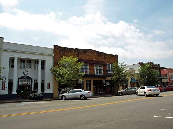 Historic storefronts line the streets where local businesses thrive and chain stores fear to tread.