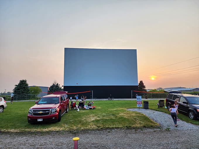 Golden hour at the drive-in creates the kind of atmosphere that makes you forget about everything else.