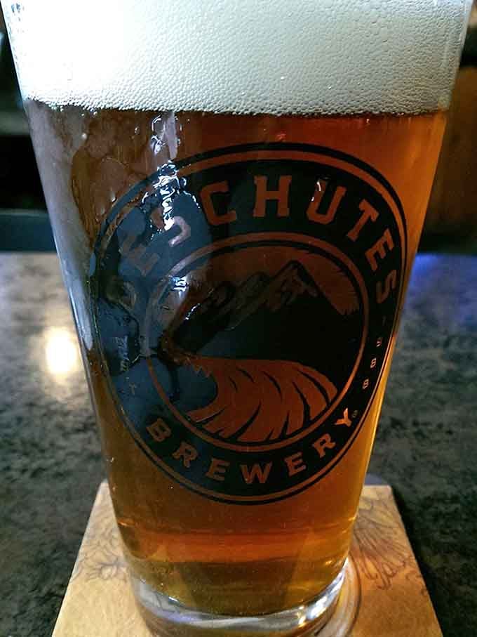 Local craft beer served cold and ready to wash down whatever massive meal you're about to tackle.