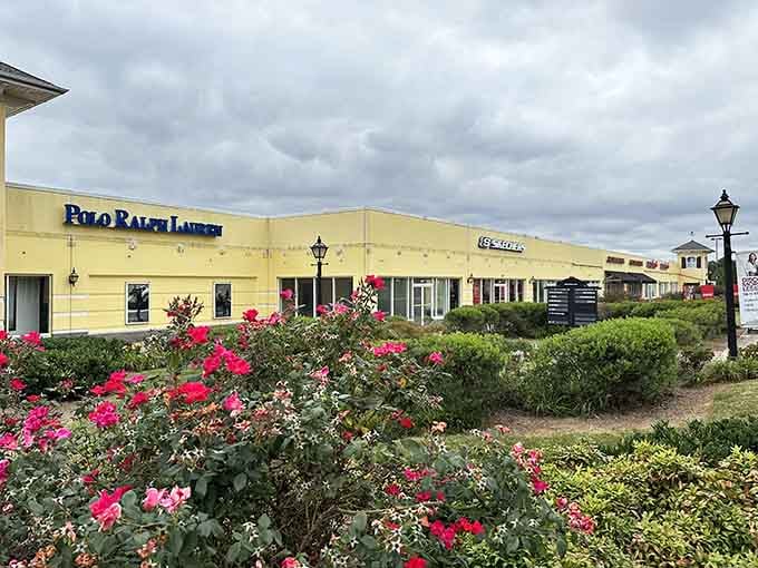 Those vibrant flower beds aren't just pretty; they're marking the path to your next great bargain discovery.