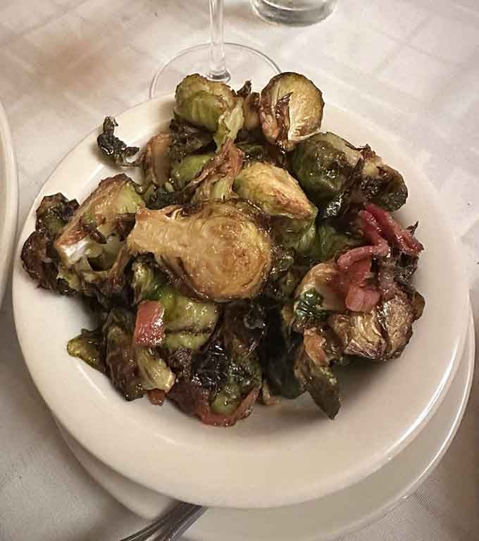 Brussels sprouts transformed from childhood nemesis to caramelized deliciousness, proving vegetables deserve respect too.